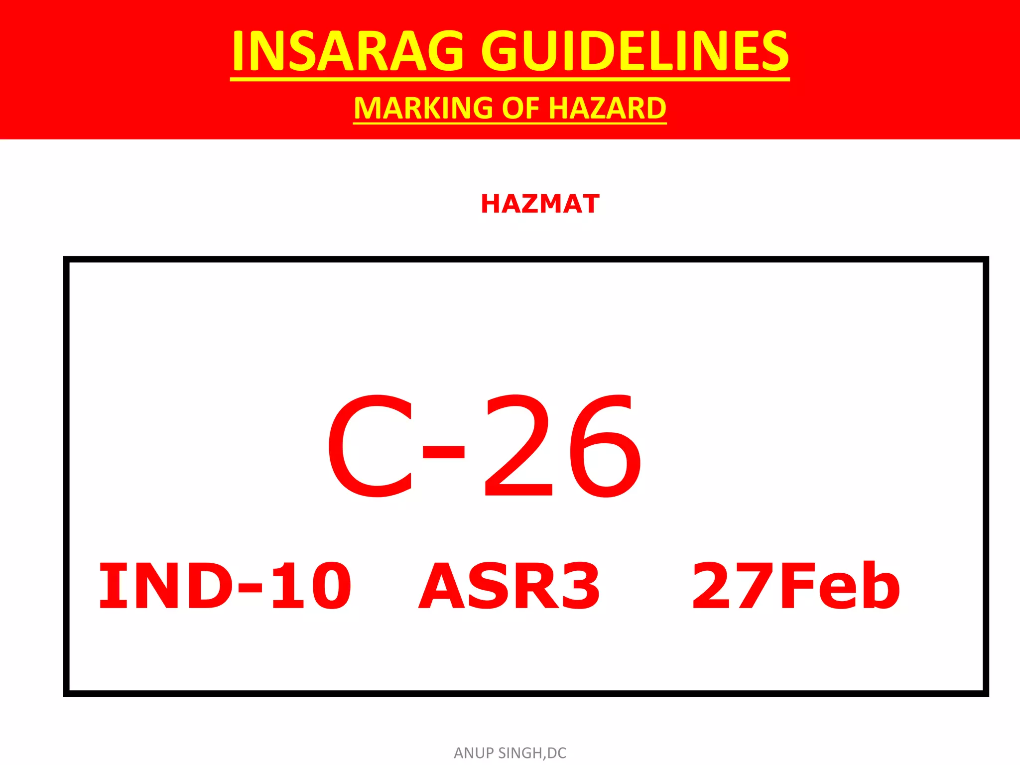 INSARAG MARKING | PPTX