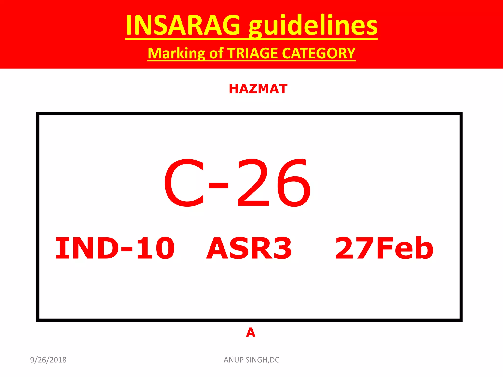INSARAG MARKING | PPTX