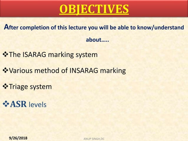 INSARAG MARKING | PPTX