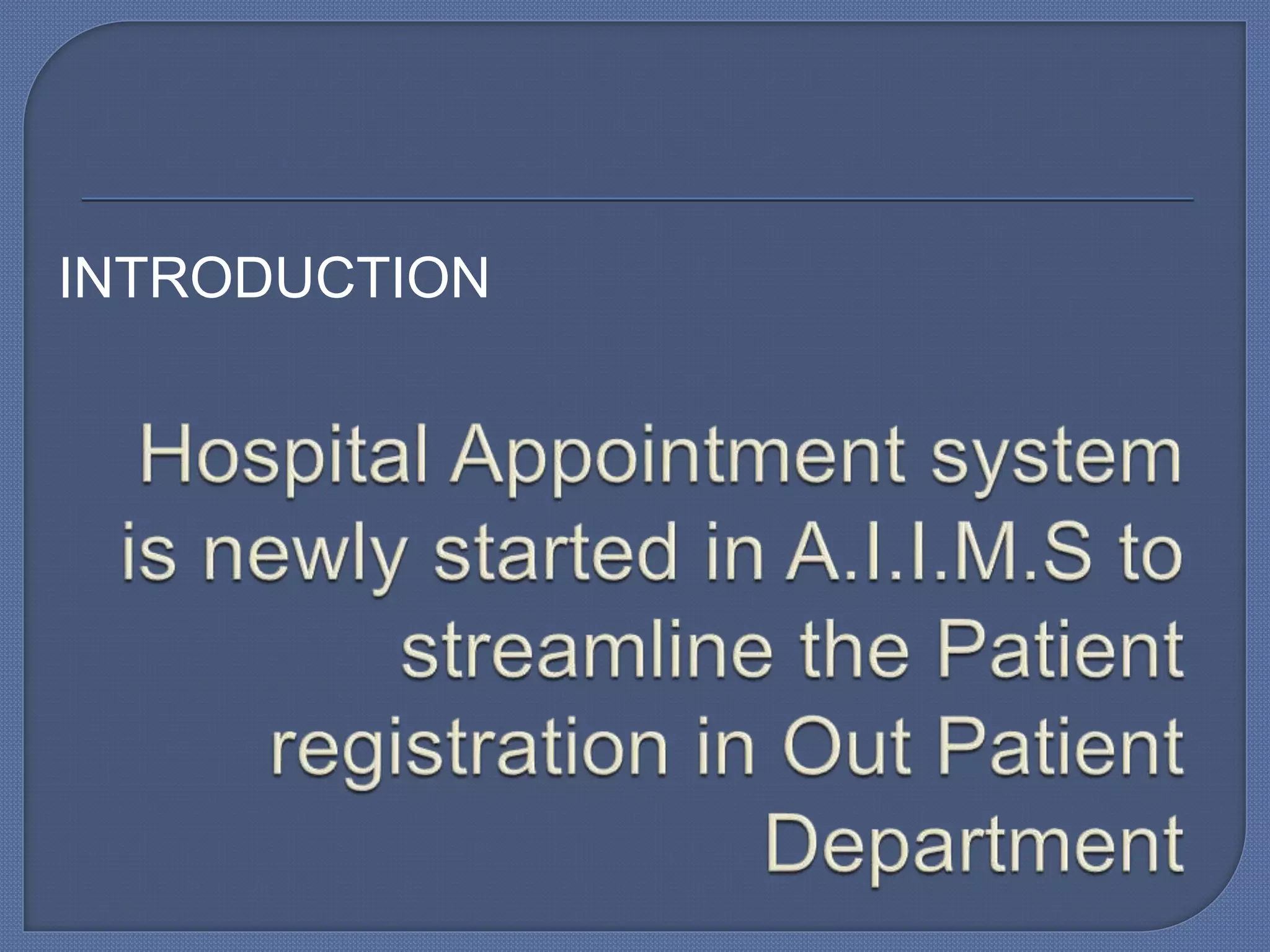 New appointment system | PPT