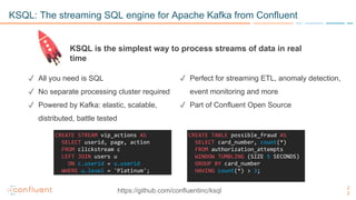 New Approaches for Fraud Detection on Apache Kafka and KSQL | PPT
