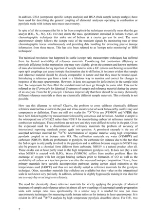New approaches for stable isotope ratio measurements iaea tecdoc 1247 | PDF