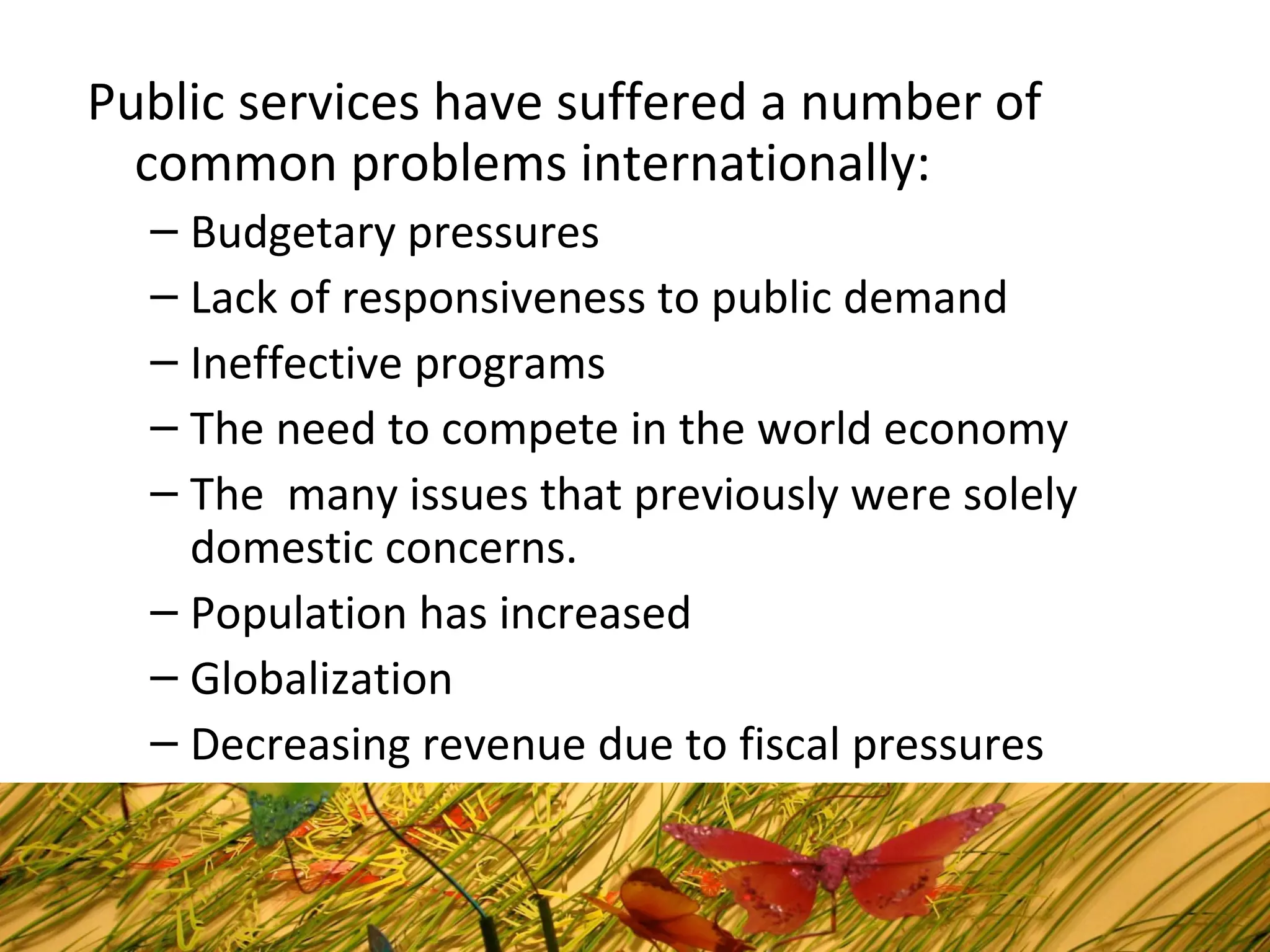 New Approaches in Public Service Delivery | PPT