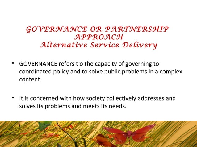 New Approaches in Public Service Delivery | PPT | Business | Business ...