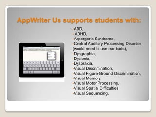 New Apps for Students with Learning Disabilities | PPTX
