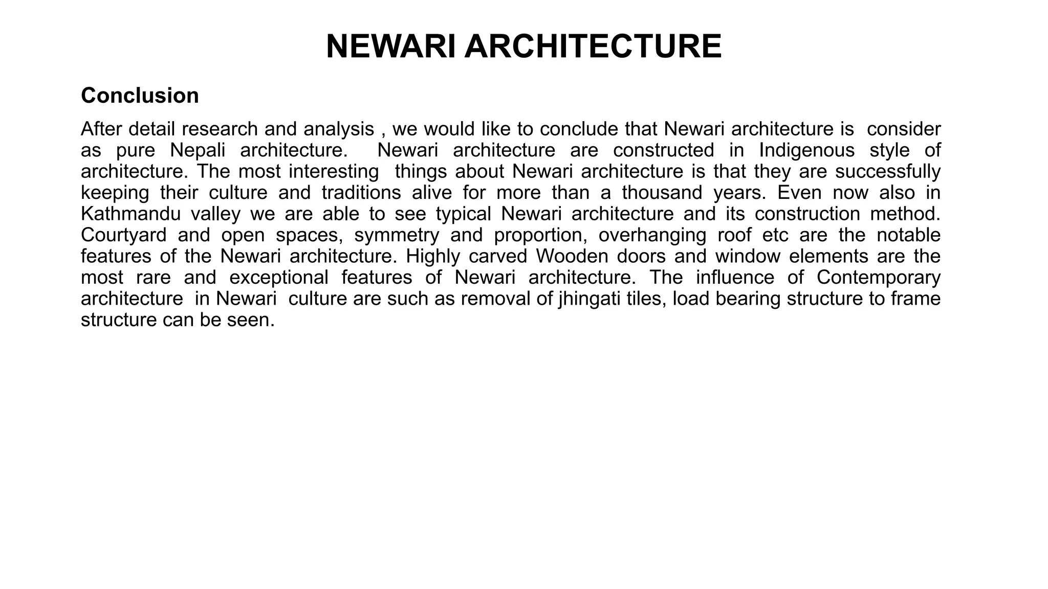 Newari-architecture is a indigenous style of architecture used by ...