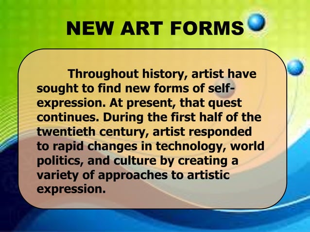 New art forms | PPT