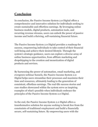 Passive Income System 2.0 Digital: Effortless Earnings | PDF