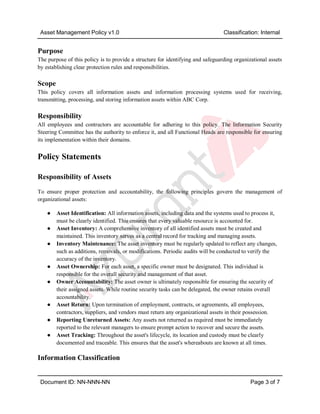 New Asset Management Policy Released 2025! | PDF