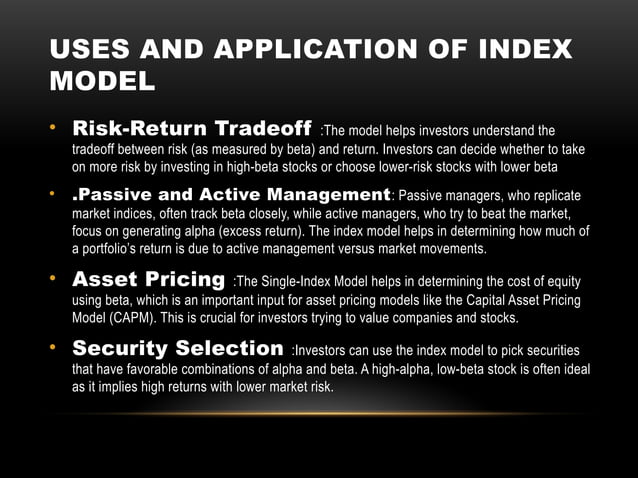 Sharpe model portfolio analysis and technical analysis | PPTX