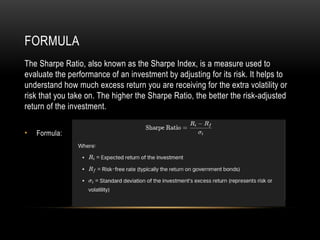 Sharpe model portfolio analysis and technical analysis | PPTX
