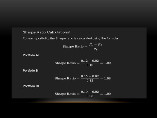 Sharpe model portfolio analysis and technical analysis | PPTX