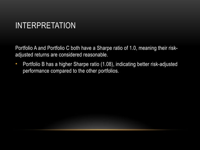 Sharpe model portfolio analysis and technical analysis | PPTX