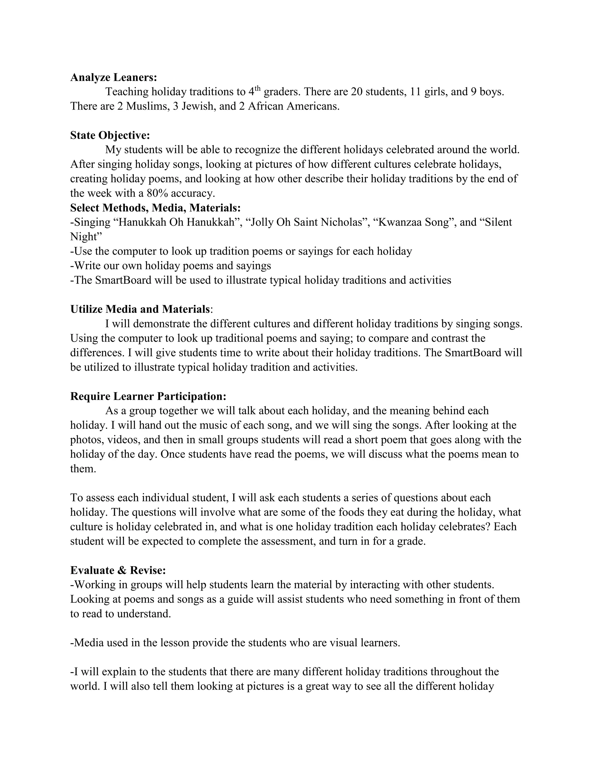 New assure lesson plan. | PDF