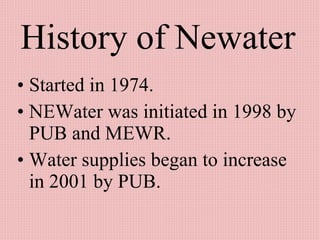 NEWater | PPT | Environment | Science