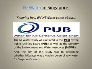 NEWater powerpoint slides | PPTX