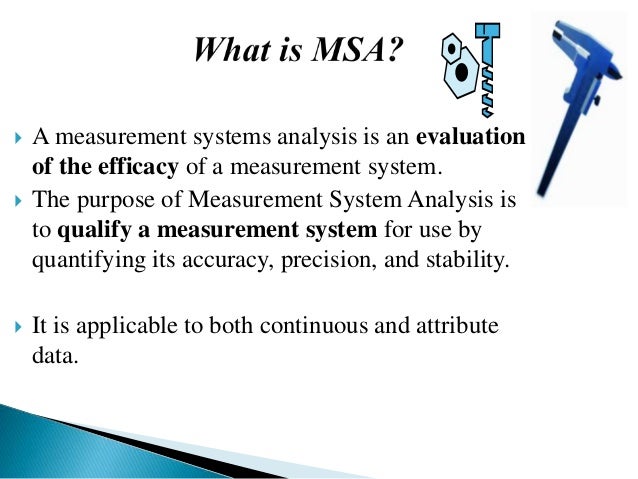 Attribute measurement analysis