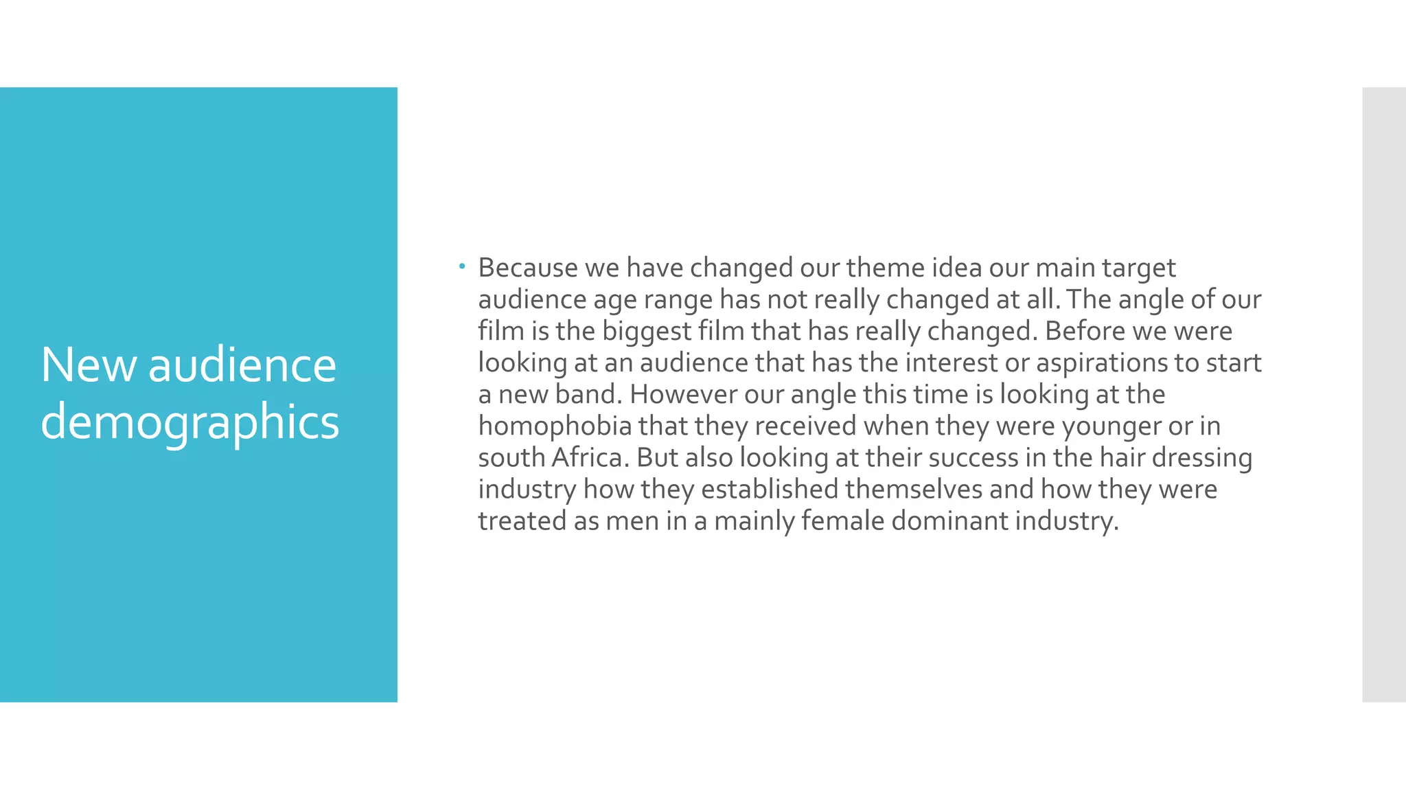 New audience demographics | PPTX