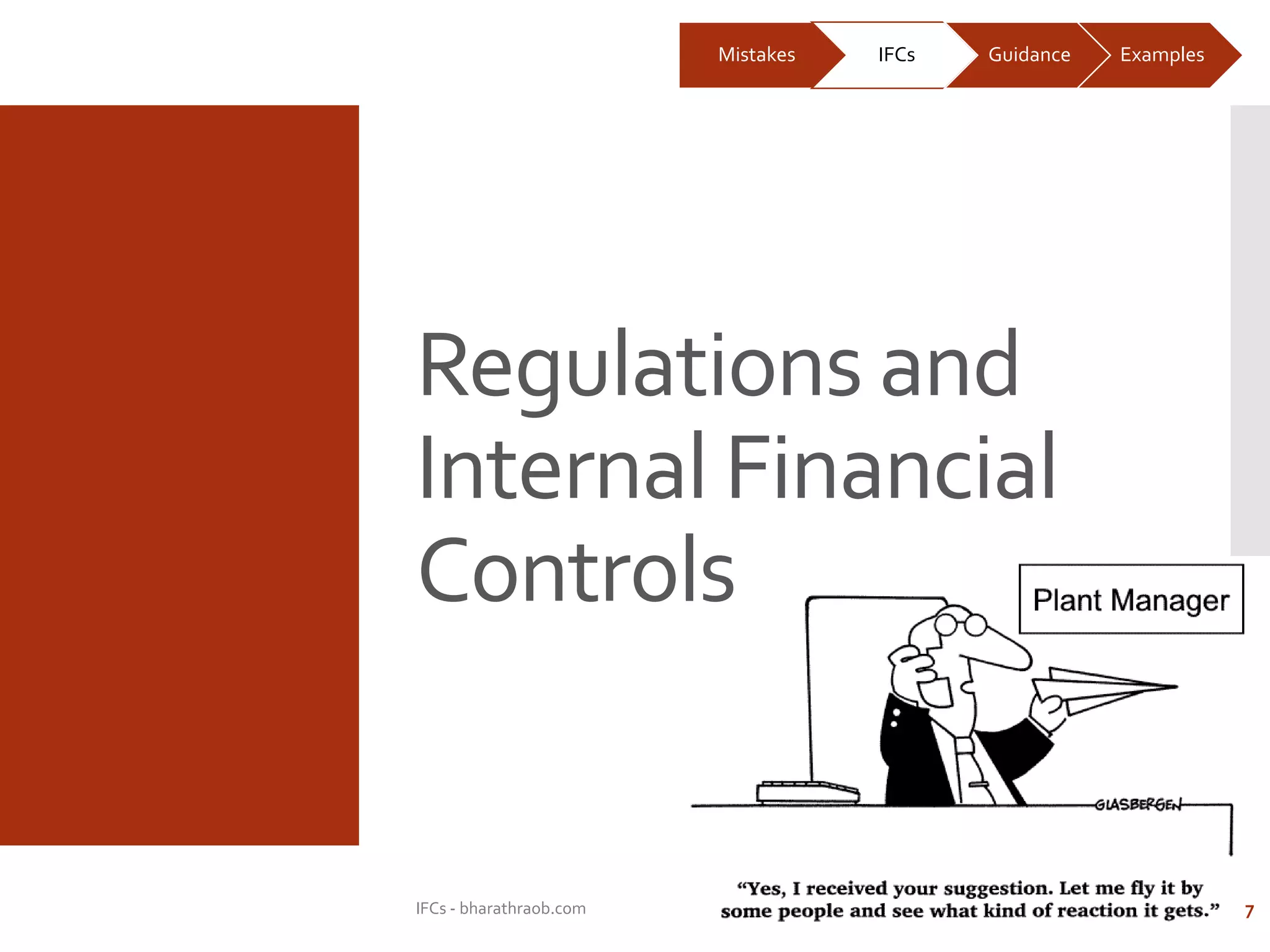 Internal Controls over Financial Reporting in the Indian Context | PPTX