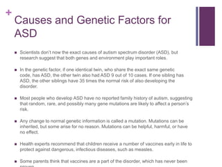 New autism spectrum disorder (asd) | PPTX