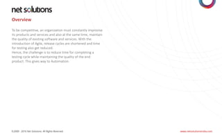 Scriptless Automation Testing: A Unique Framework To Accelerate ...