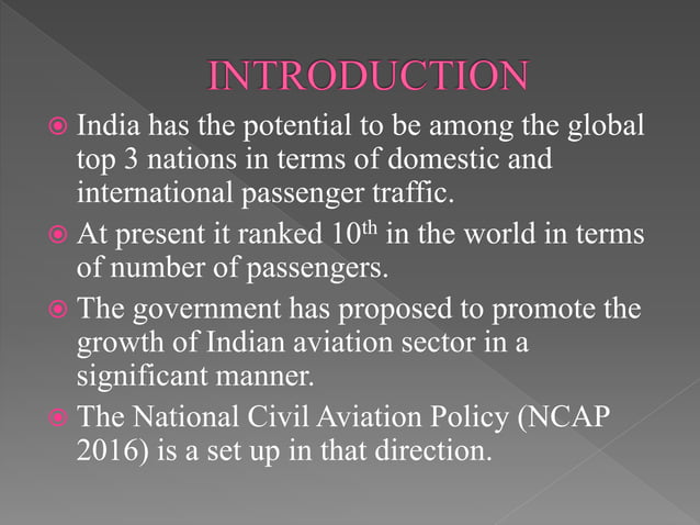New Aviation Policy | PPTX | Air Travel | Travel Type