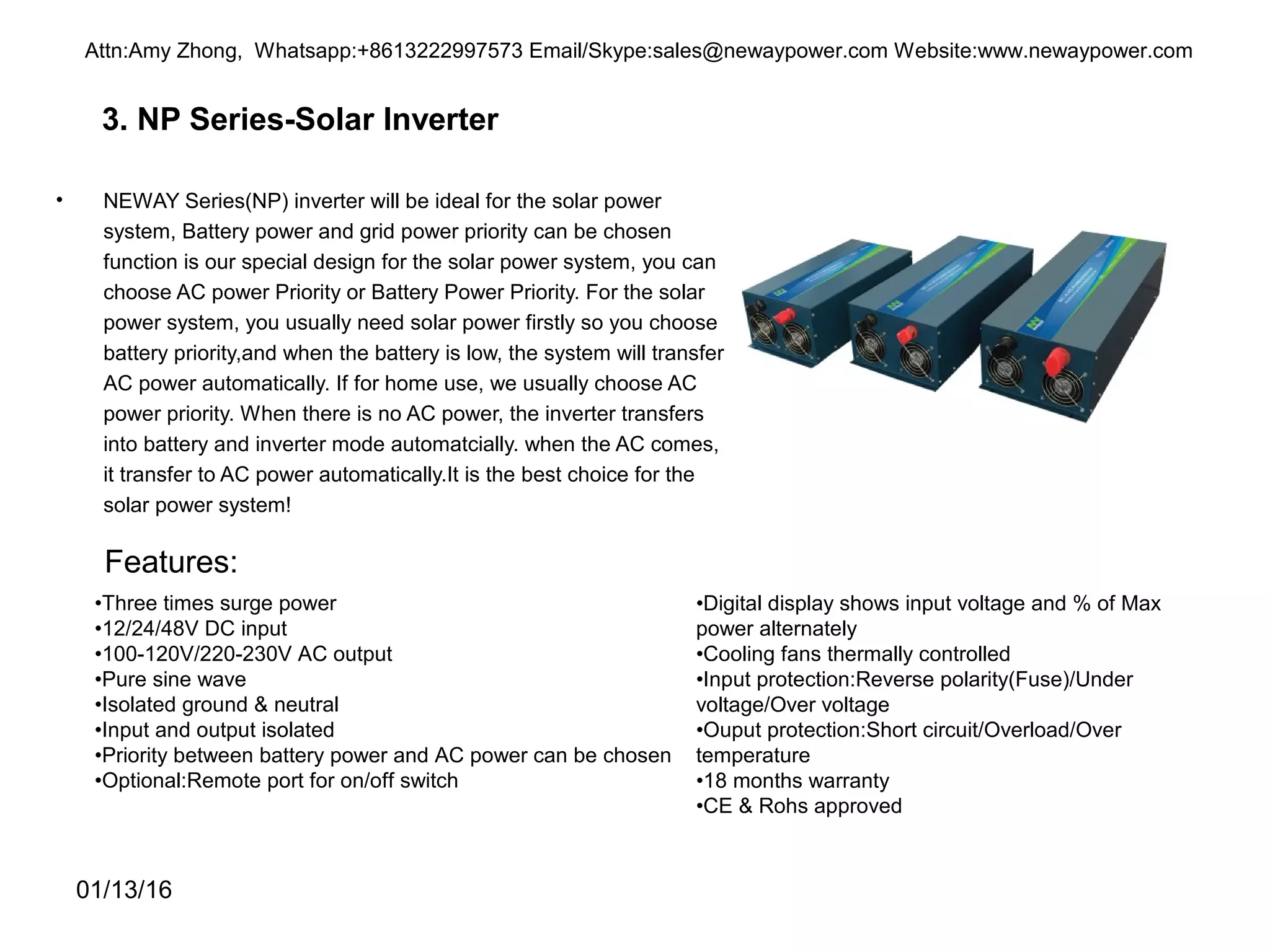 Neway inverter range | PPT