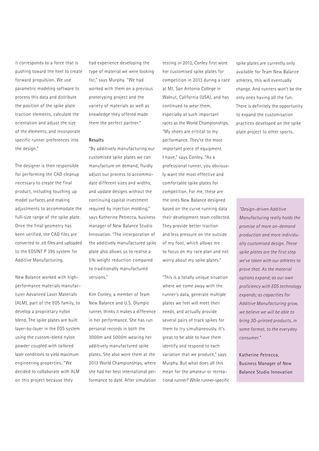 New Balance running spikes made by EOS SLS Process | PDF