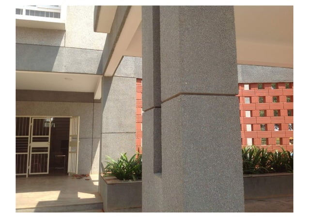 Grit Wash Plaster at School Building in Bangalore. www ...