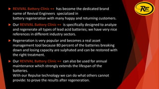 Battery Regeneration Revival Battery Clinic++ Solution | PDF | Consumer ...