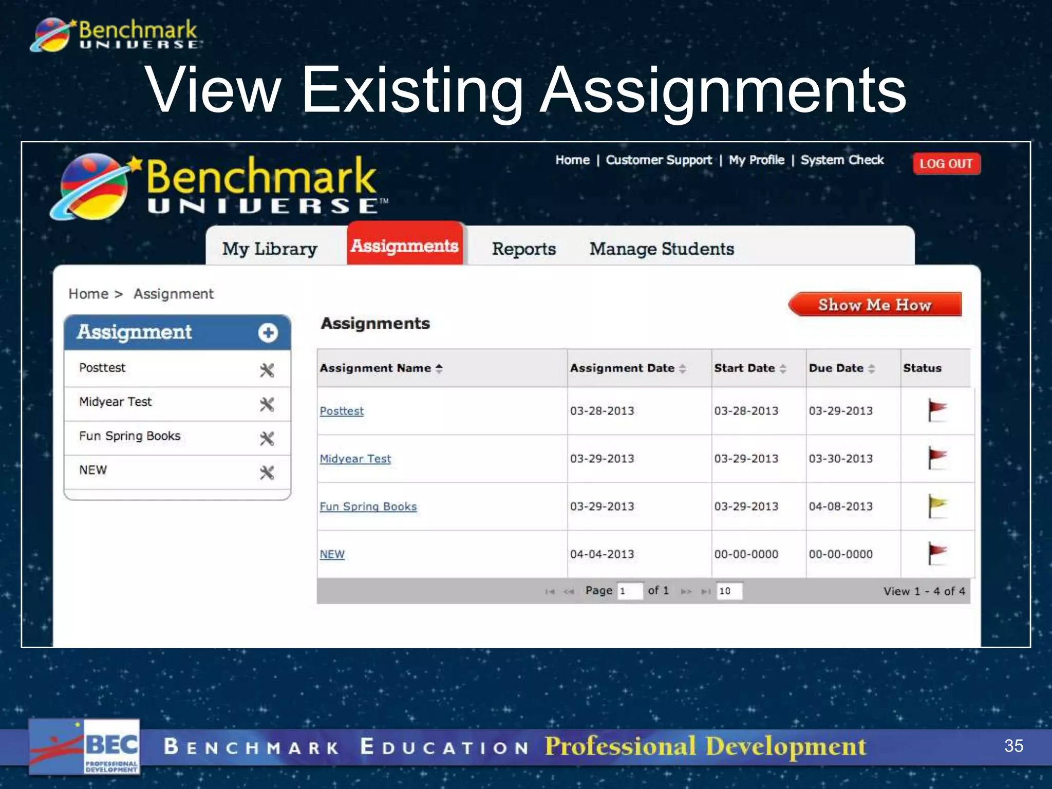 Benchmark Universe Presentation for Sweeney | PPTX | Educational ...