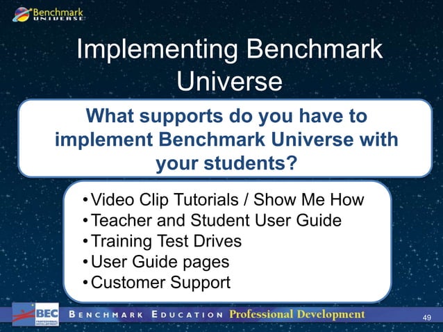 Benchmark Universe Presentation for Sweeney | PPTX | Educational ...
