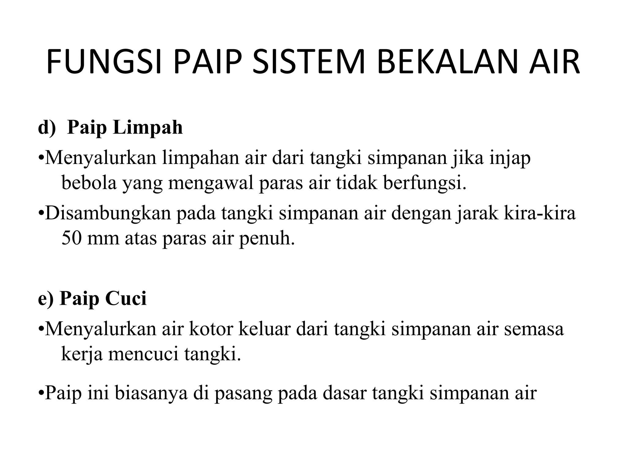 Sistem bekalan air | PPT