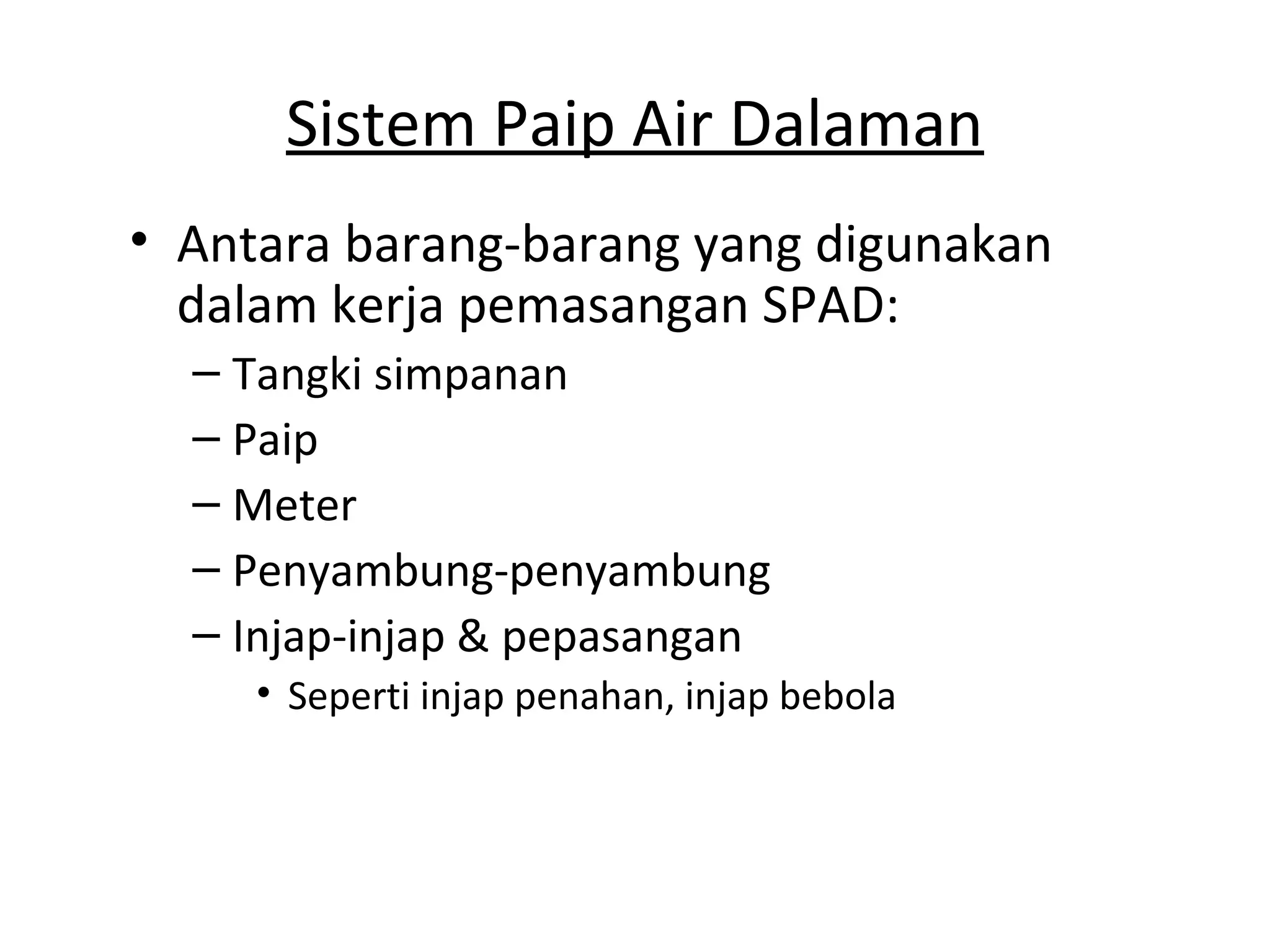 Sistem bekalan air | PPT