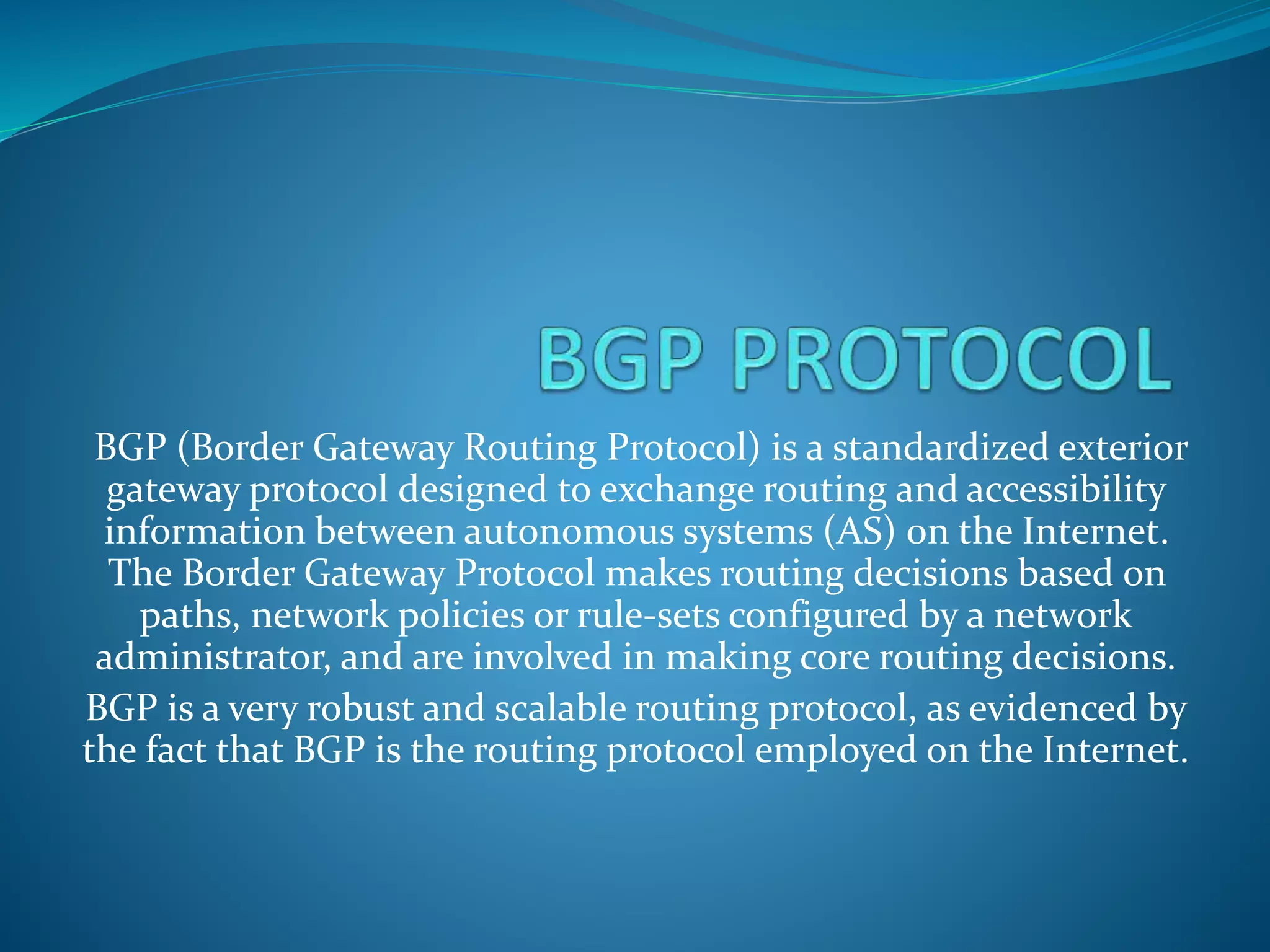 bgp protocol | PPTX