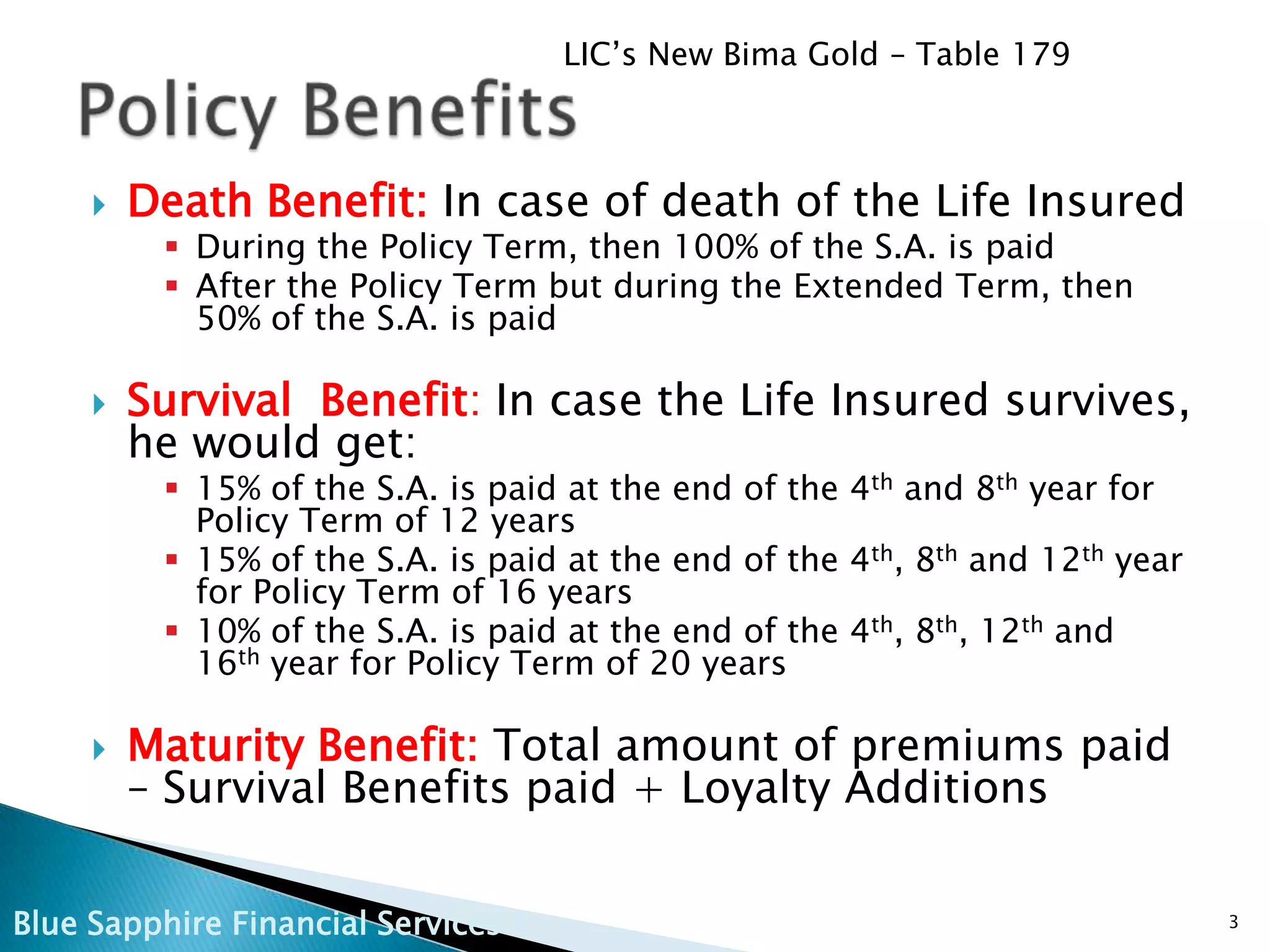 LIC's NEW BIMA GOLD | PPSX