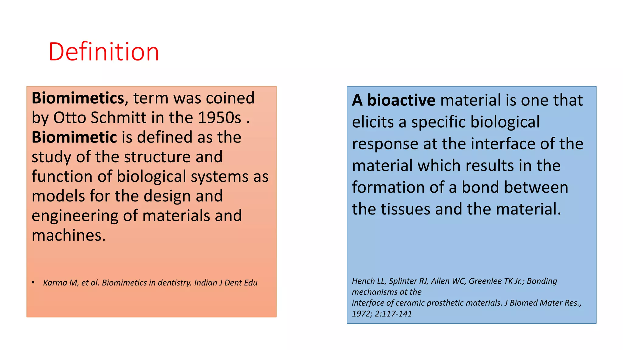Bioactive and biomimitic material | PPTX