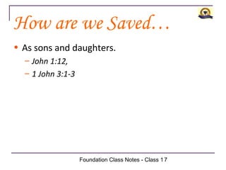 Foundation Class New Birth | PPT