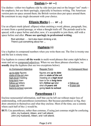 Colons and Commas and Dashes, Oh, My! | PDF