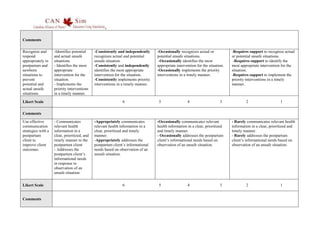 Newborn Assessment Rubric | DOCX