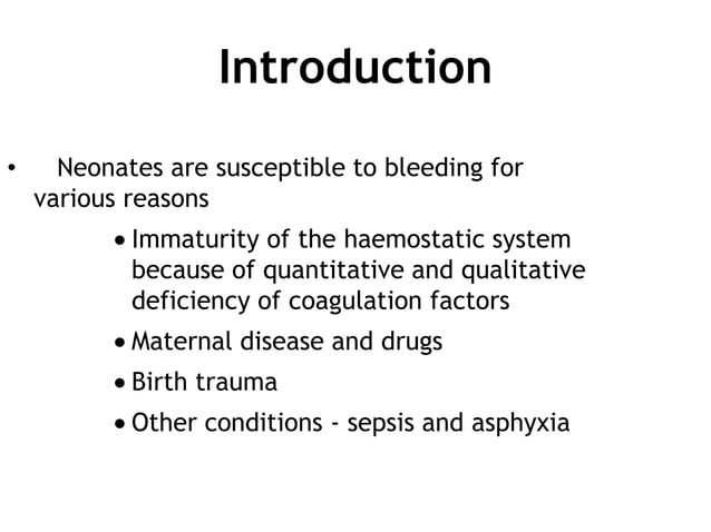 Bleeding in newborns | PPTX | Pregnancy | Reproductive Health
