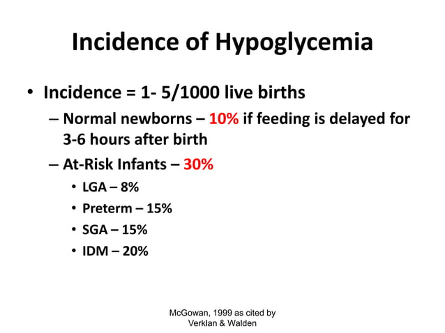 Neonatal Hypoglycemia and Infant of a Diabetic Mother | PPTX ...