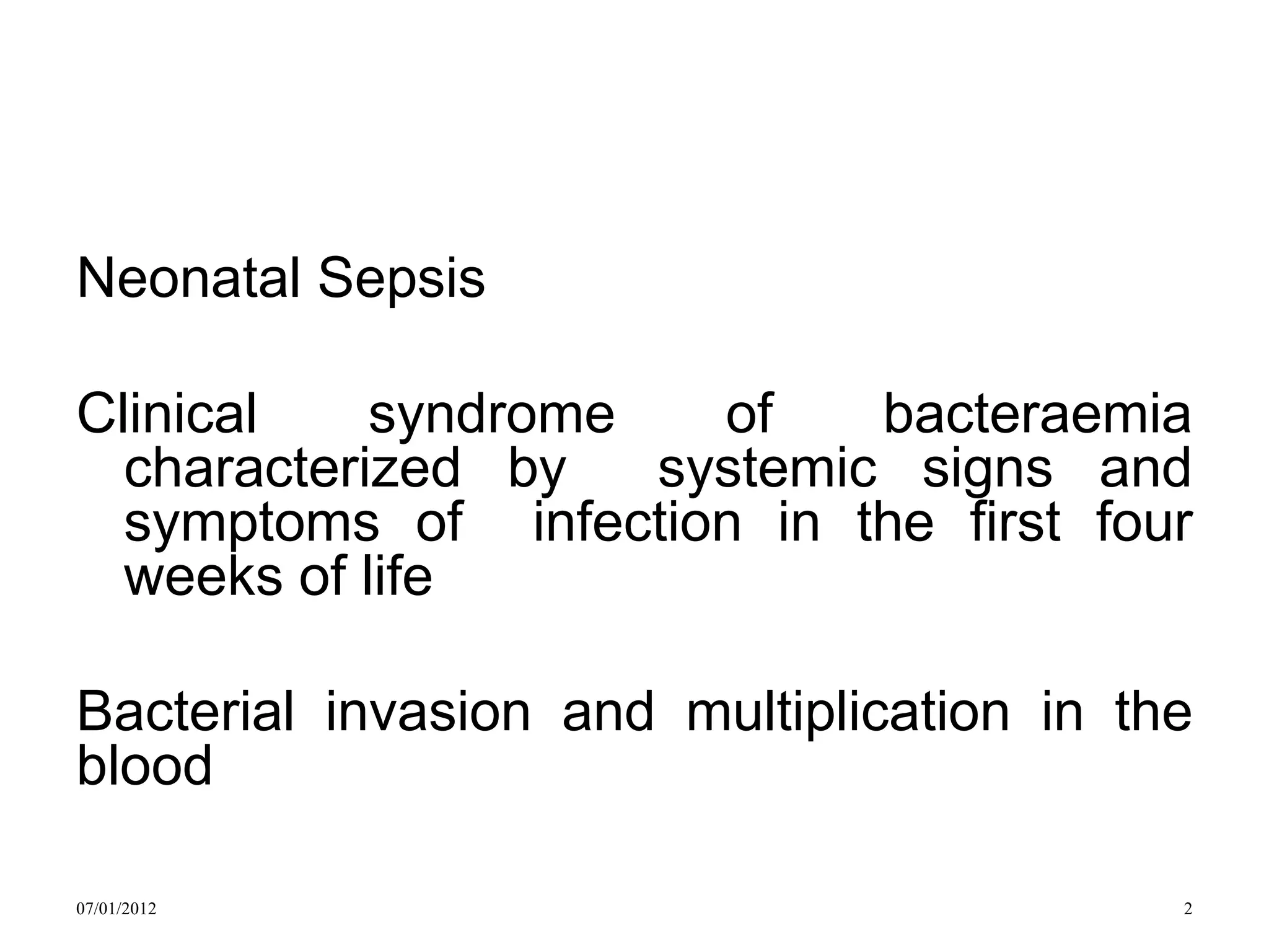 Neonatal Sepsis and Necrotizing Enterocolitis | PPTX