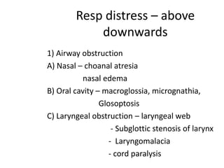 Respiratory Distress in Newborns | PPTX