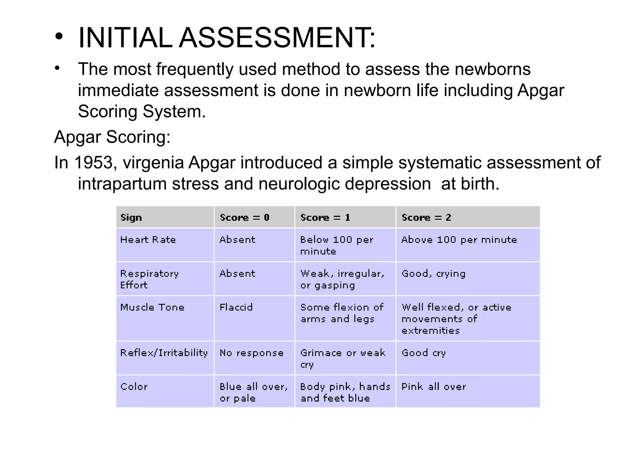 Newborn assessment | PPT