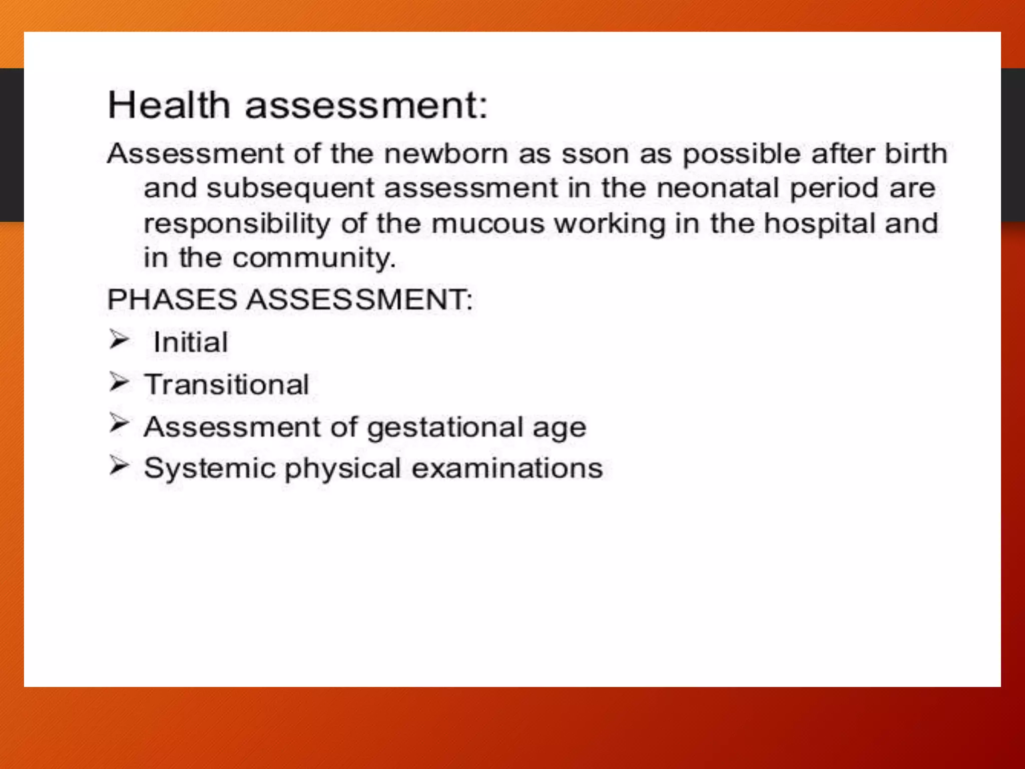 NEWBORN ASSESSMENT | PPT