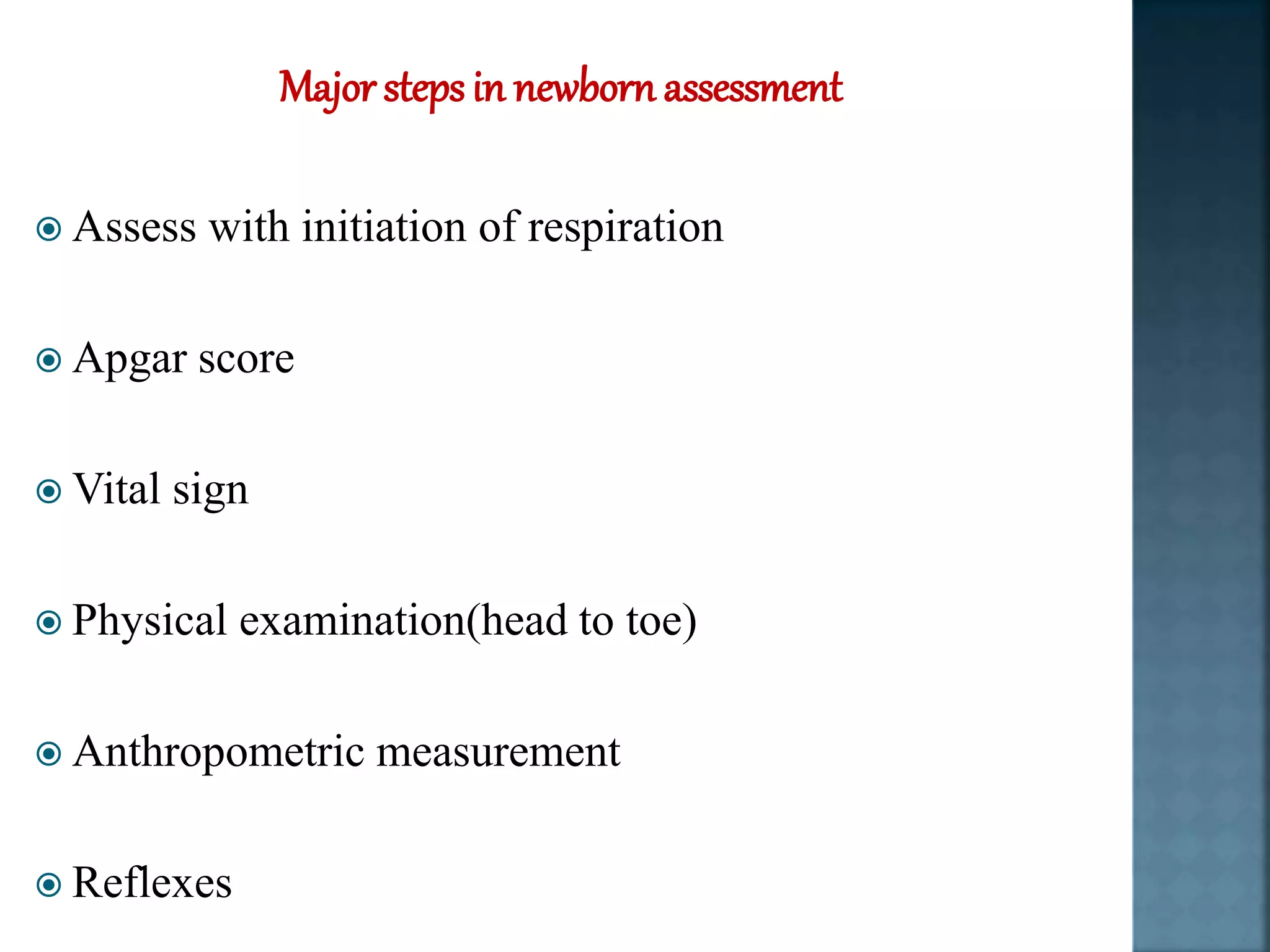 newborn assessment.pptx | Pregnancy | Reproductive Health