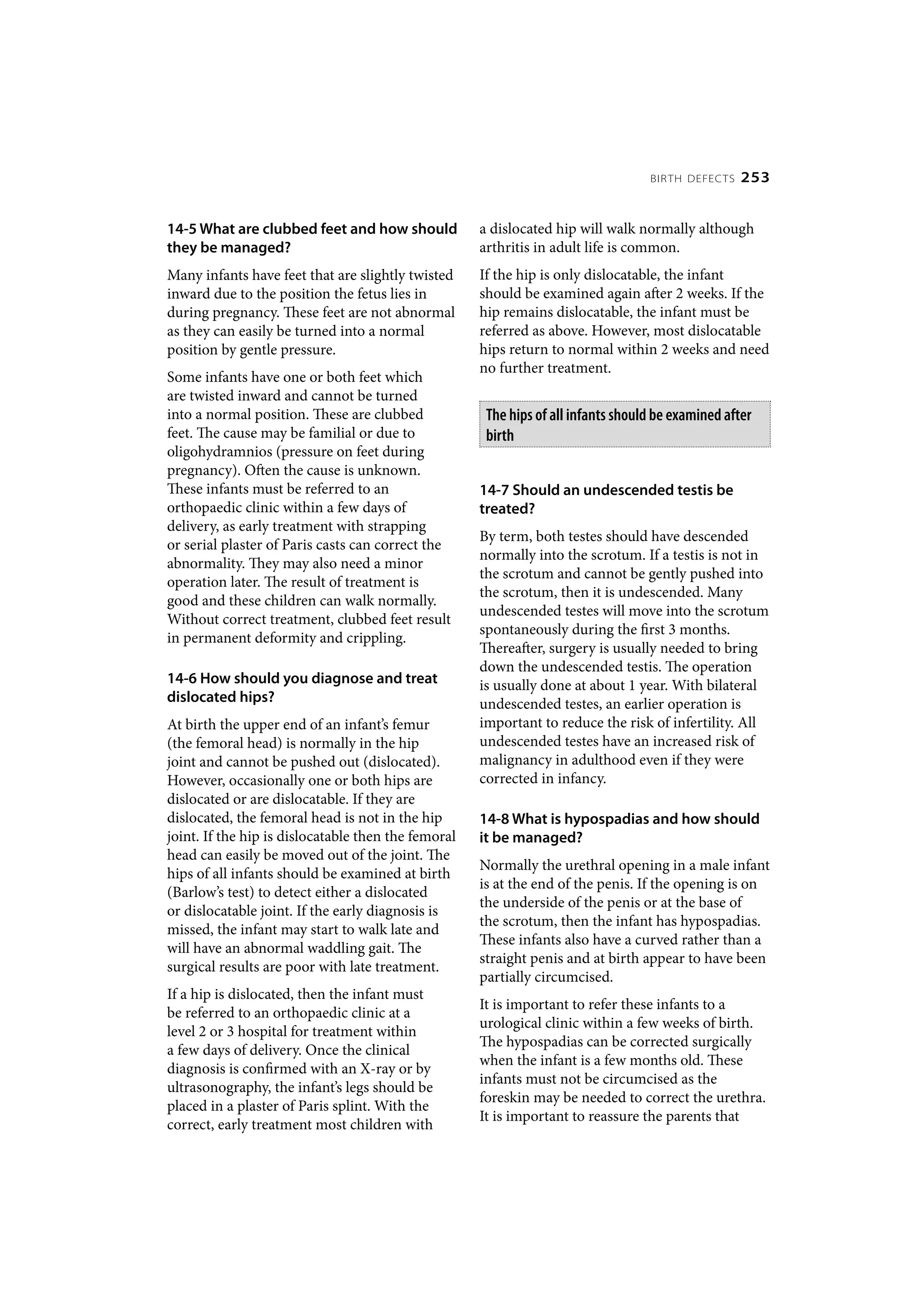 Newborn Care: Birth defects | PDF
