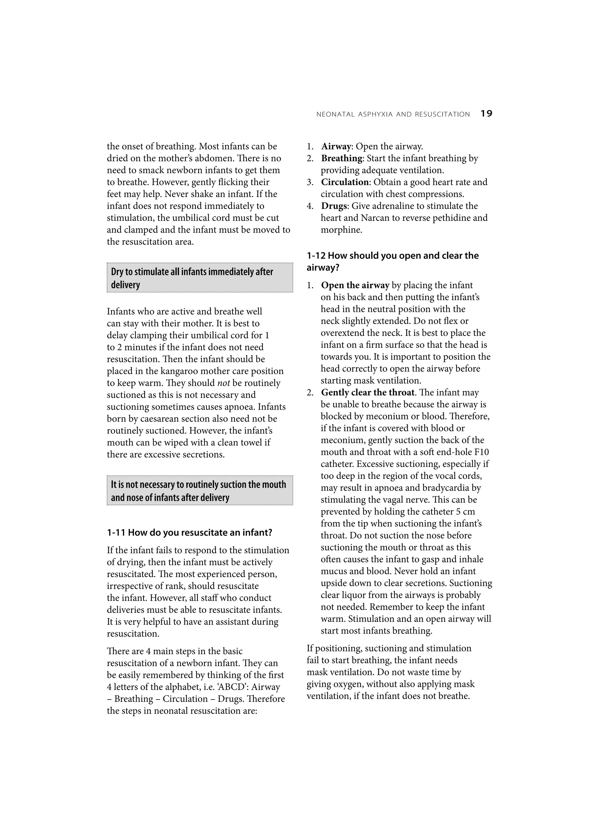 Newborn Care: Neonatal asphyxia and resuscitation | PDF