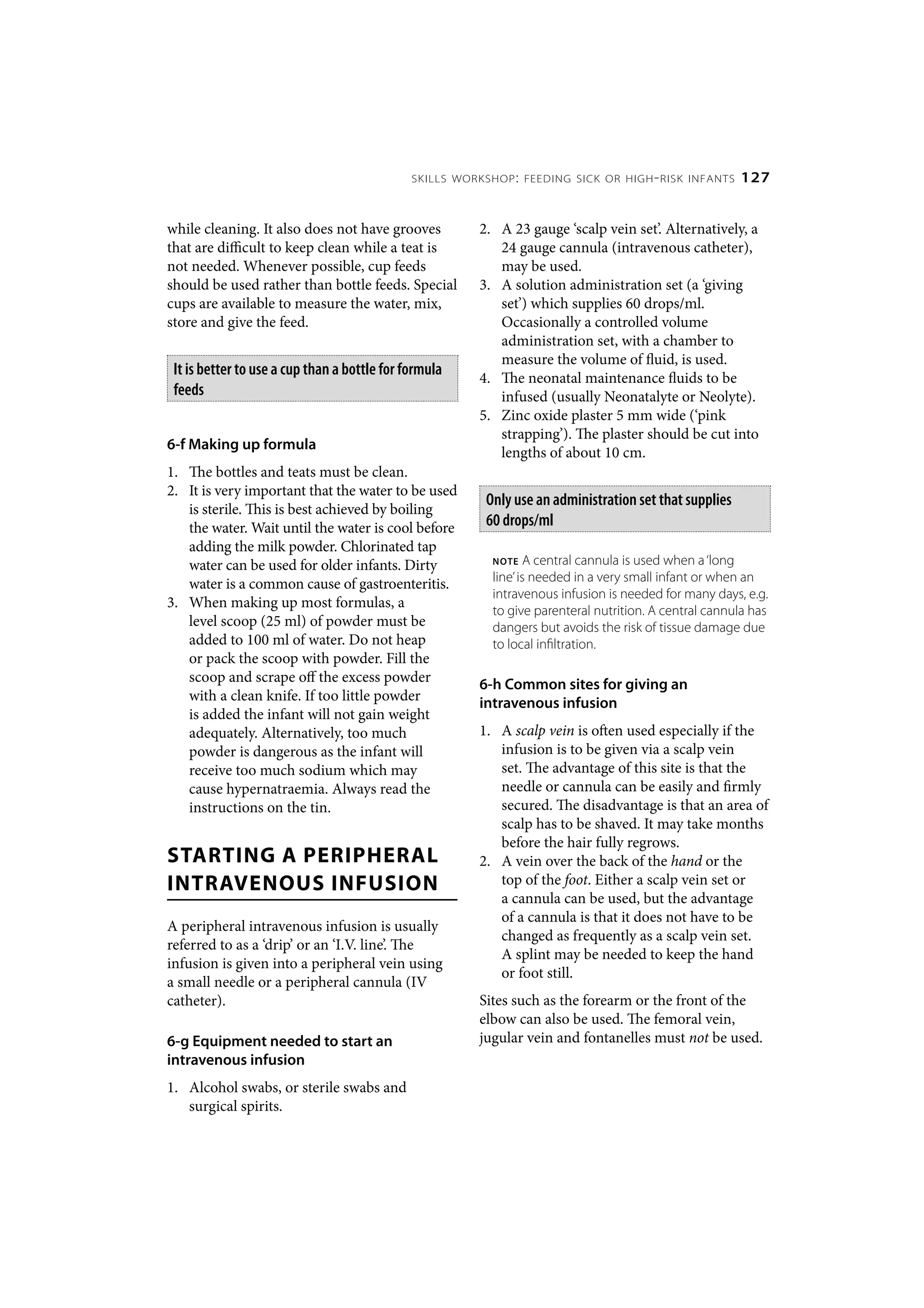 Newborn Care: Skills workshop Feeding sick or high-risk infants | PDF